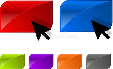 Vector Glossy Button For Web Design Stock Vector Illustration Of Glowing Arrow 13887669