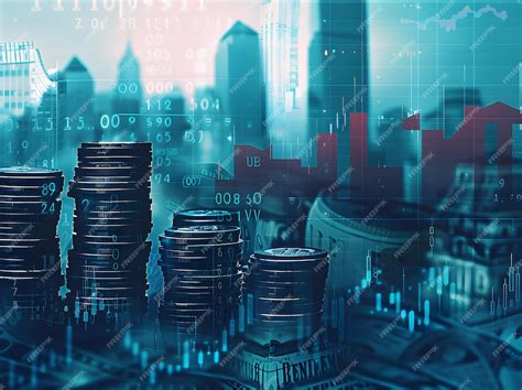A Stack Of Coins And Financial Charts Graphs Or Bars Premium Ai