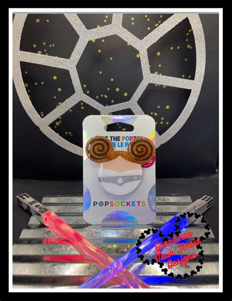 Princess Leia Inspired Disney Popsocket ® Phone Grip Badge Etsy