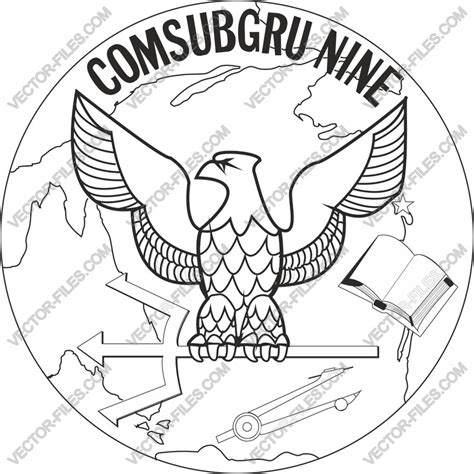 Comsubgru Nine Vector Majestätisches Adler Emblem Für Individuelle Designs