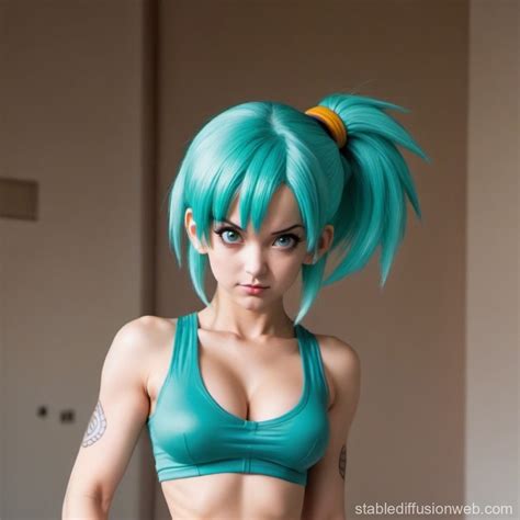 Bulma From Dragon Ball In Lingerie Stable Diffusion Online