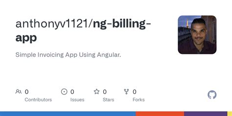 Github Anthonyv1121ng Billing App Simple Invoicing App Using Angular