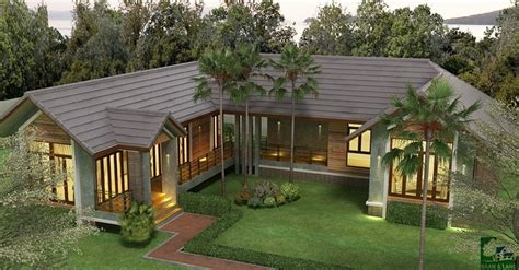 Resort Style Single Storey L Shaped House With 3 Bedrooms 4 Bathrooms Living Area 175 Sq M