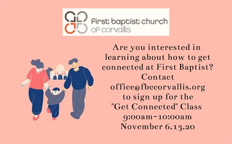 Get Connected Class First Baptist Church Corvallis