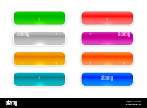 Collection Of Empty Web App Button Sign In Various Colors Vector Stock