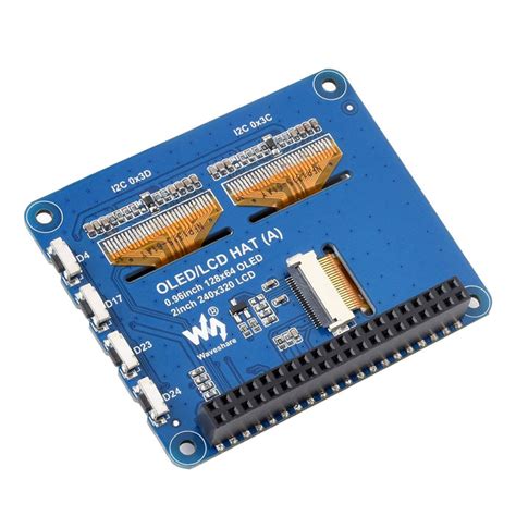 Oled Lcd Triple Screen Hat For Raspberry Pi The Pi Hut