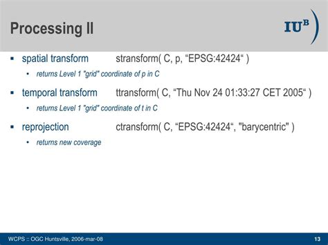 Ppt Proposal For A Web Coverage Processing Service Wcps Ogc