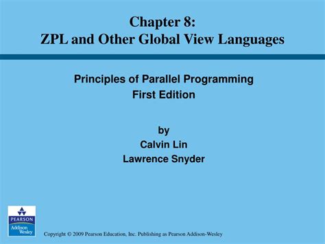 Ppt Principles Of Parallel Programming First Edition By Calvin Lin Lawrence Snyder Powerpoint