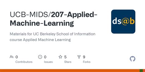 GitHub UCB MIDS 207 Applied Machine Learning Materials For UC Berkeley Babe Of Information