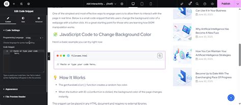 How To Display Code Snippet In Wordpress Using Essential Addons