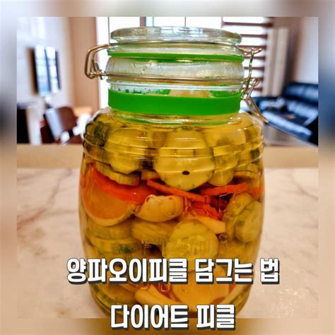 다이어트 오이피클 오이 양파 피클 만드는 법 양파오이피클