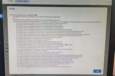Smartbi系统操作的时候提示hibernate异常 Faq中心