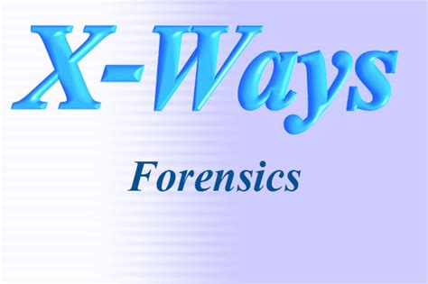 X Ways Forensics Cdfs Digital Forensic Products Training And Services