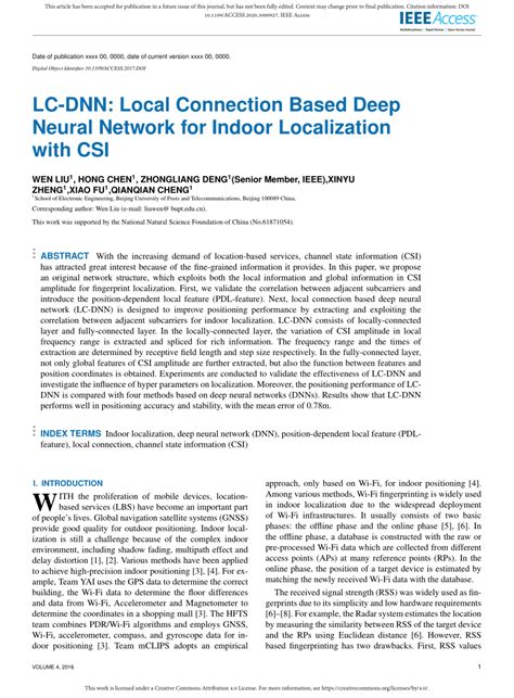 Pdf Lc Dnn Local Connection Based Deep Neural Network For Indoor