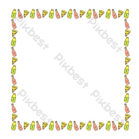 손으로 그린 귀여운 만화 테두리 선 일러스트 Png Ai 무료 다운로드 Pikbest