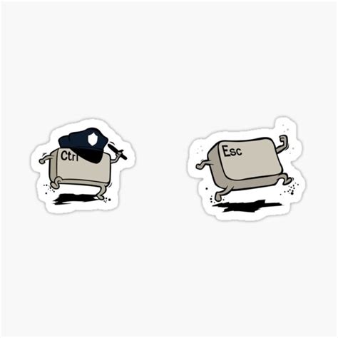 Computer Keyboard Ctrl And Esc Funny Meme Sticker For Sale By Rampad1