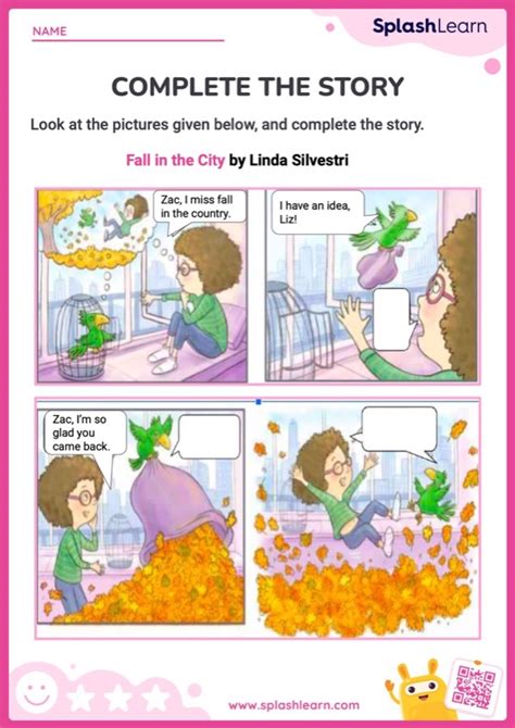 Complete The Story Ela Worksheets Splashlearn