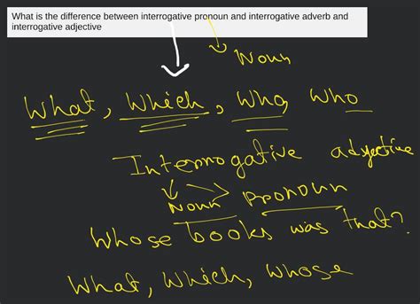 What Is The Difference Between Interrogative Pronoun And Interrogative Ad