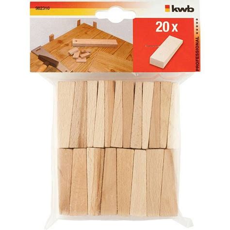 Cale En Bois Kwb 982310 Cales En Bois De Hêtre 20 Pièces Cdiscount
