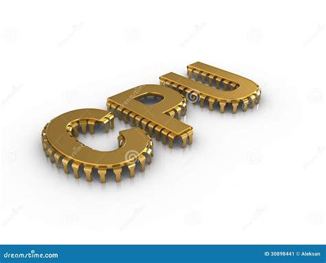 Cpu Letters Like Computer Chips Stock Illustration Illustration Of Technology Concepts 30898441