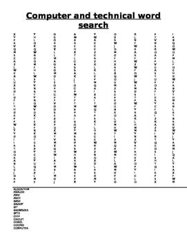 A MASSIVE Word Search For Computer Science Computer And Information Processing