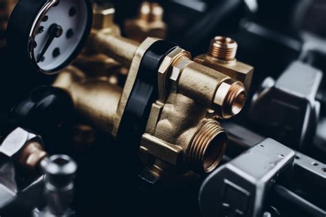 Closeup Of A Threaded Joint Connection In A Machinery Component For Industrial Use Premium Ai