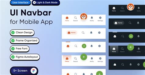 Ui Navbar For Mobile App Ux And Ui Kits Ft Ui And Design Envato