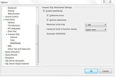 ssms intellisense is not working in sql server 2014 stack overflow