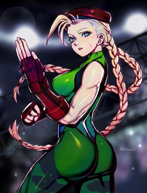 Blonde Bodysuit Street Fighter Cammy White Braids Fan Art Solo