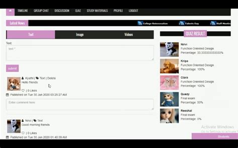 Php Mysql Social Network For College Student Projects Live