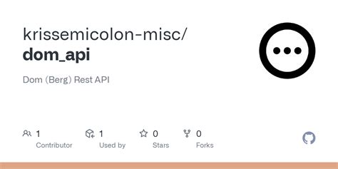 Github Krissemicolon Miscdomapi Dom Berg Rest Api Github Krissemicolon Miscdomapi Dom Berg Rest Api