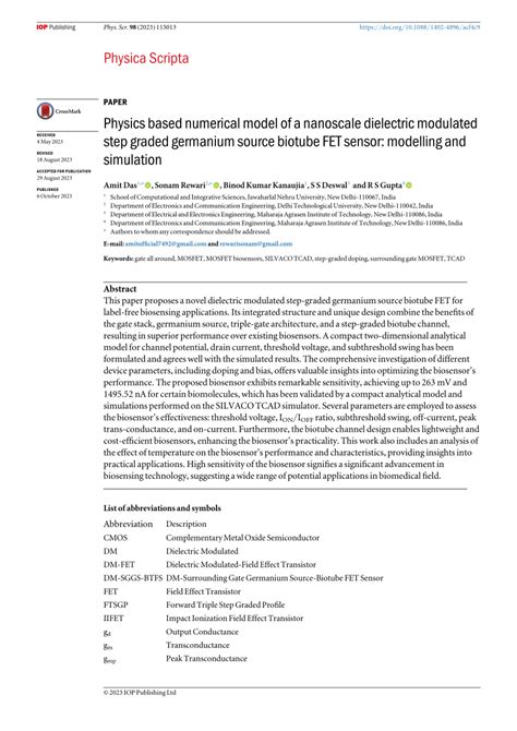 Physics Based Numerical Model Of A Nanoscale Dielectric Modulated Step Graded Germanium Source