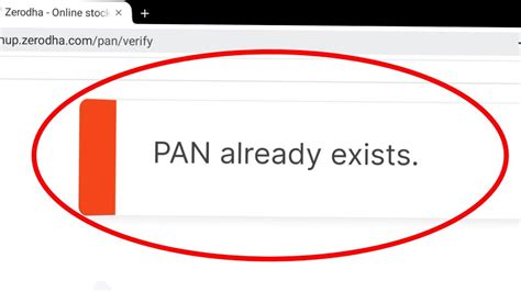 How To Fix Zerodha Pan Already Exists Problem Solve YouTube