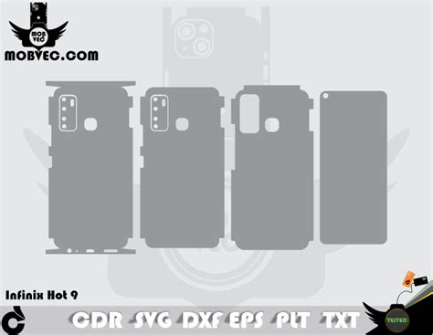 Infinix Hot Skin Cut Template Vector Vectorgi Digital Market