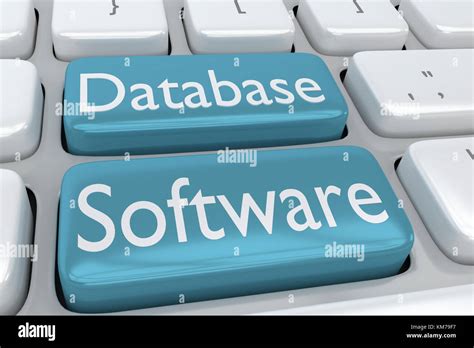 3d illustration of computer keyboard with the script database software