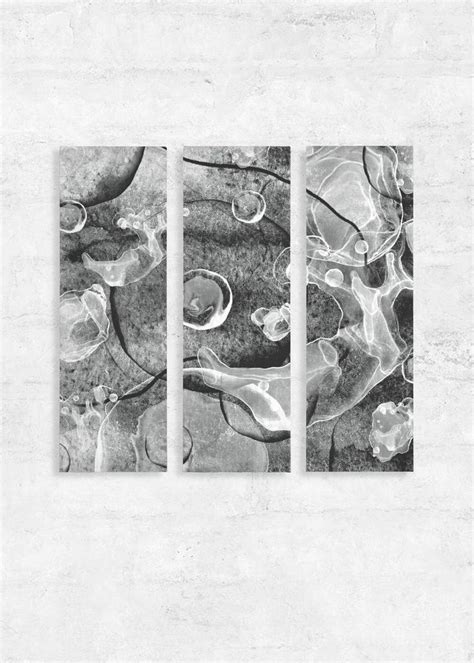Abstract Ink Blobs Abstract Ink Wood Wall Art