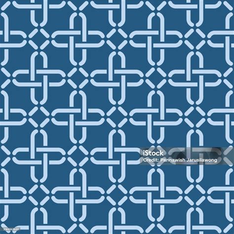 Japanese Cross Chain Net Vector Seamless Pattern Stock Illustration Download Image Now