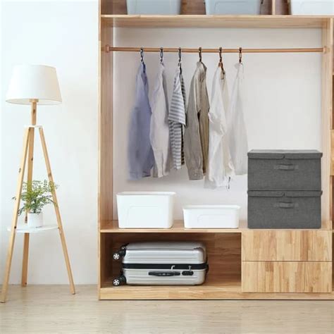 Vidaxl Förvaringslåda 2 St Tyg 50x30x25 Cm Antracit Förvaringslådor Cdon