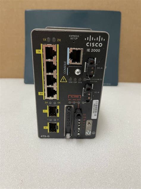 Cisco 2000 Series Ie 2000 4ts B 4 Port Industrial Fast Ethernet Switch W 2x 10 100 Sfp Ports