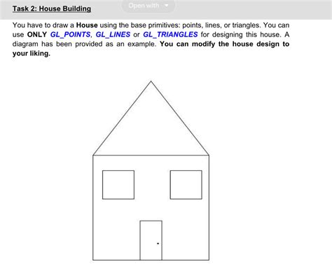 Solved You Have To Draw A House Using The Base Primitives