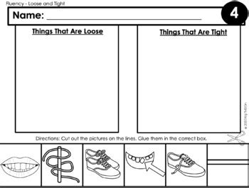 One Page Fluency For Speech Therapy By Peg Hutson TpT