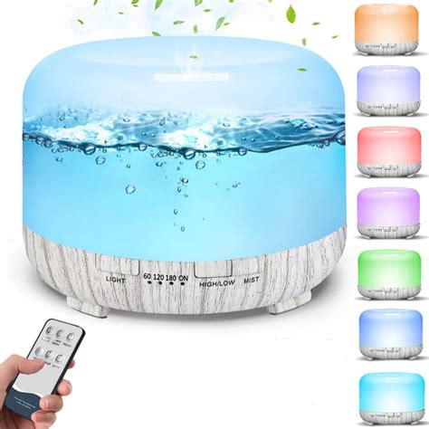 Fimilo 500ml White Wood Essential Oil Diffuser Ultrasonic Aromatherapy Humidifier With Remote