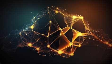 Premium Ai Image Geometric Graphic Background Molecule And Communication Connected Lines With