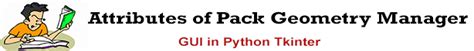 Geometry Manager In Tkinter Pack Layout Python Tkinter Tutorial
