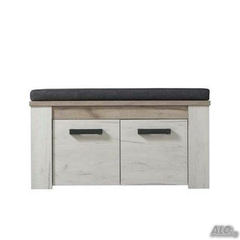 Шкаф за обувки с възглавница за сядане Антре Мебели за дома и офиса Бургас Шкафът за о