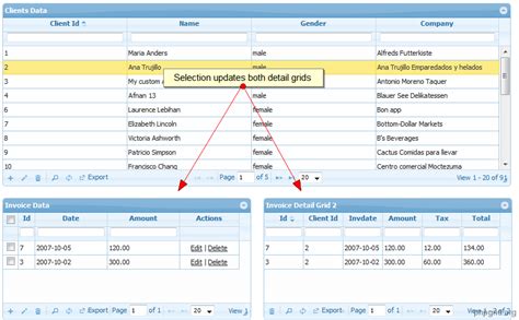 SubGrids From Different Tables At The Same Level Grid 4 PHP Support Center