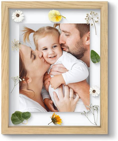 11x14 Floating Picture Frame Solid Wood Frame For Pressed Flower Real Glass Of