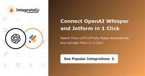 Openai Whisper Jotform Integration Connect In 1 Click ️