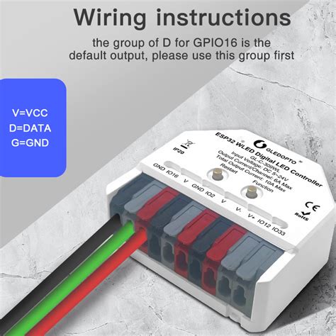 2ch Wifi Esp32 Led Light Strip Wled Diy Pixel Controller Mini