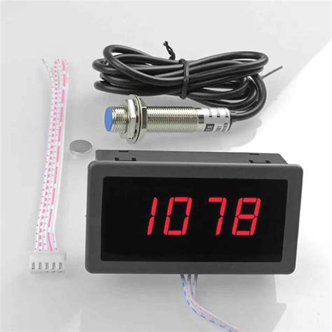 อุปกรณ์วัดรอบ digital tachometer rpm speed hall switch sensor lazada